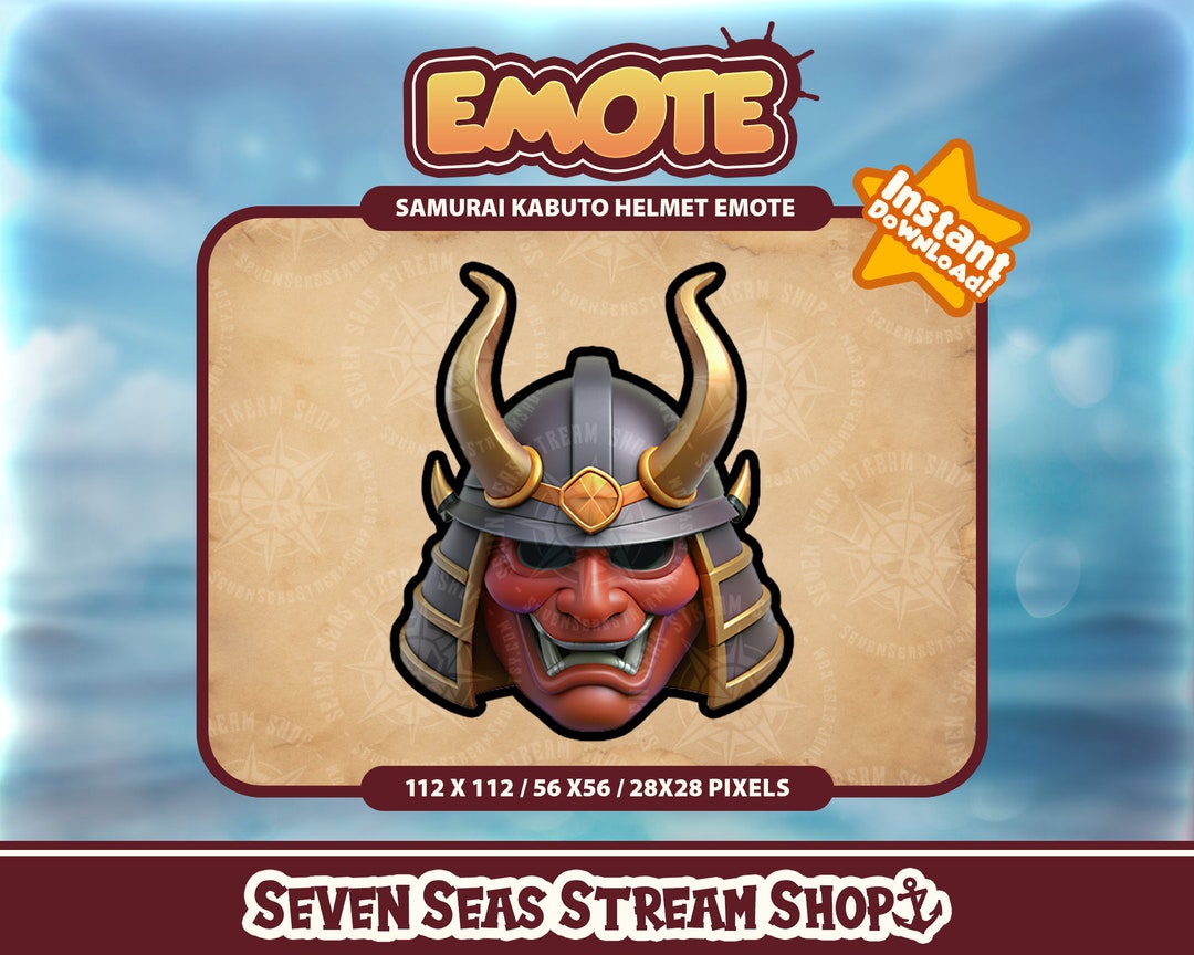 Samurai Kabuto Helmet Emote // Fantasy Armored Warrior Helm Streamer ...