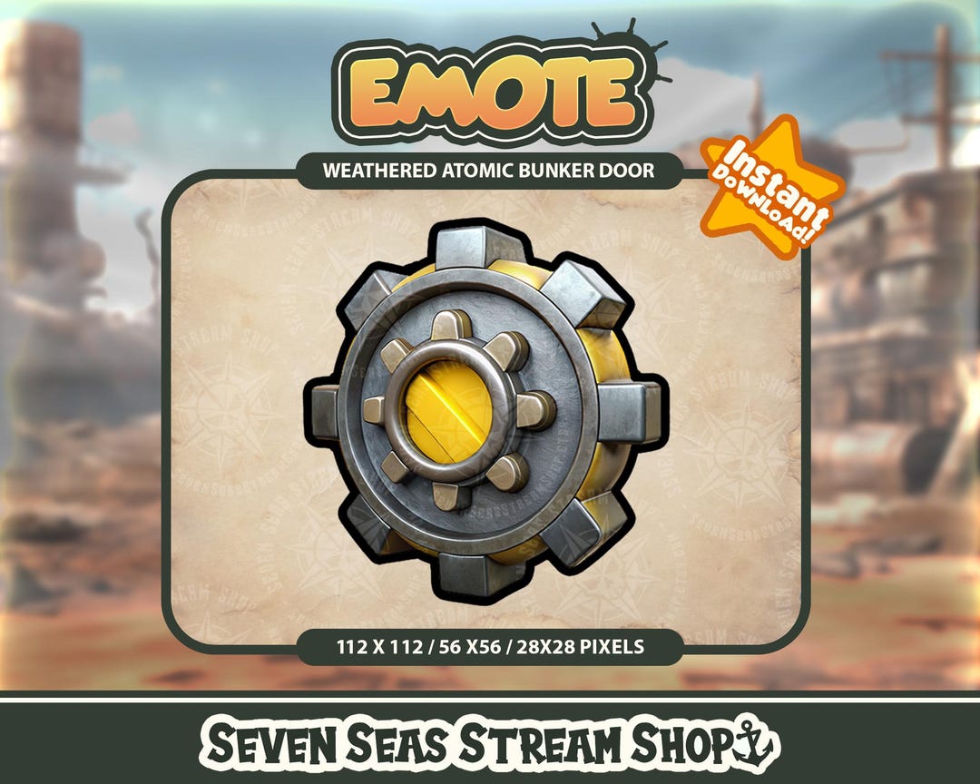 Atomic Shelter Door Emote // Rusty Nuclear Fallout Wasteland Vault ...