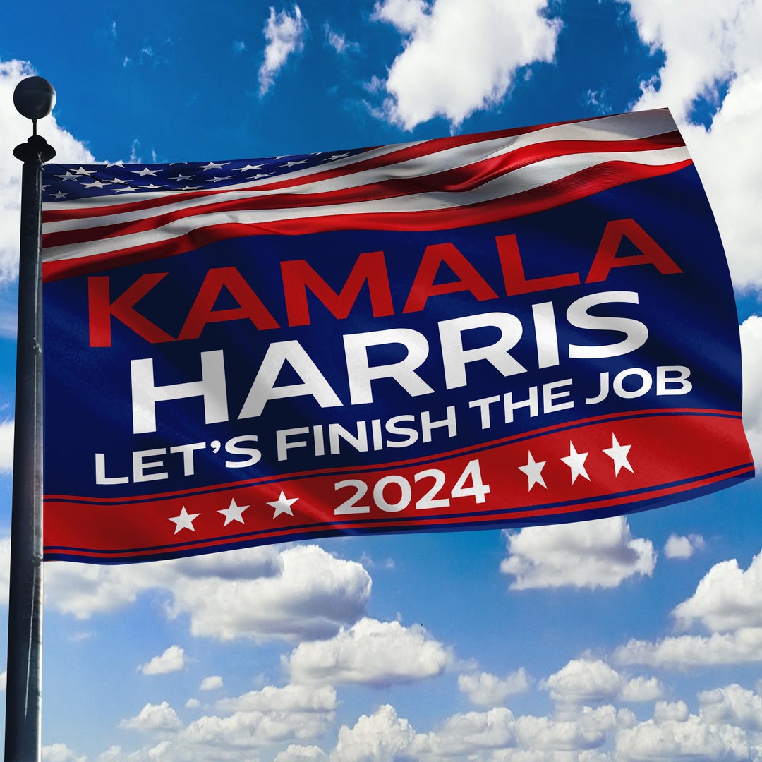 Kamala Harris. Let's Finish the Job Png. Ready to Download and Print on ...