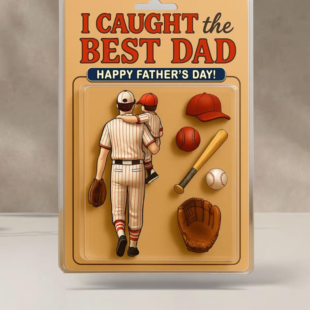 I Caught the Best Dad – Custom Dad & Kids Acrylic Block Plaque, Full ...