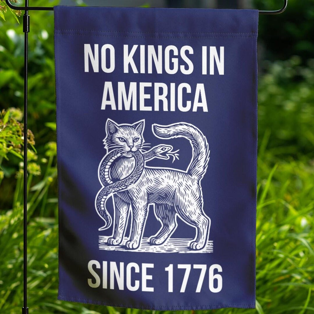 No Kings in America Garden Flag: Anti Trump, Pro Democracy - Etsy