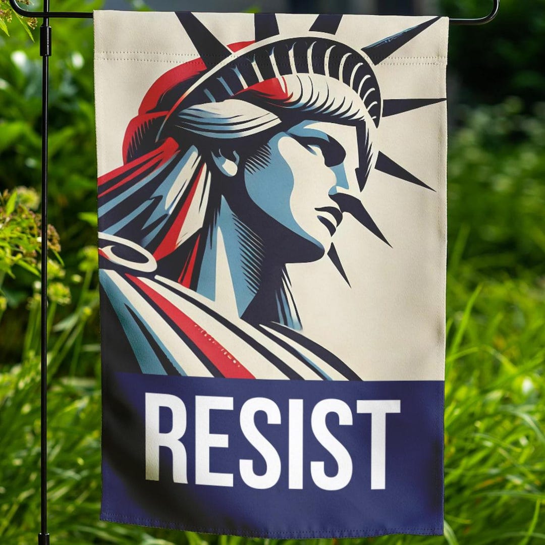 Resist Flag: Statue of Liberty Protest Garden Banner - Etsy