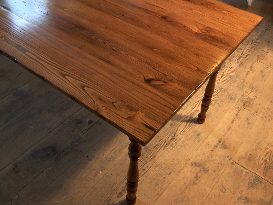 Chestnut Table Farm Table Wormy Chestnut Wood Dining Table - Etsy