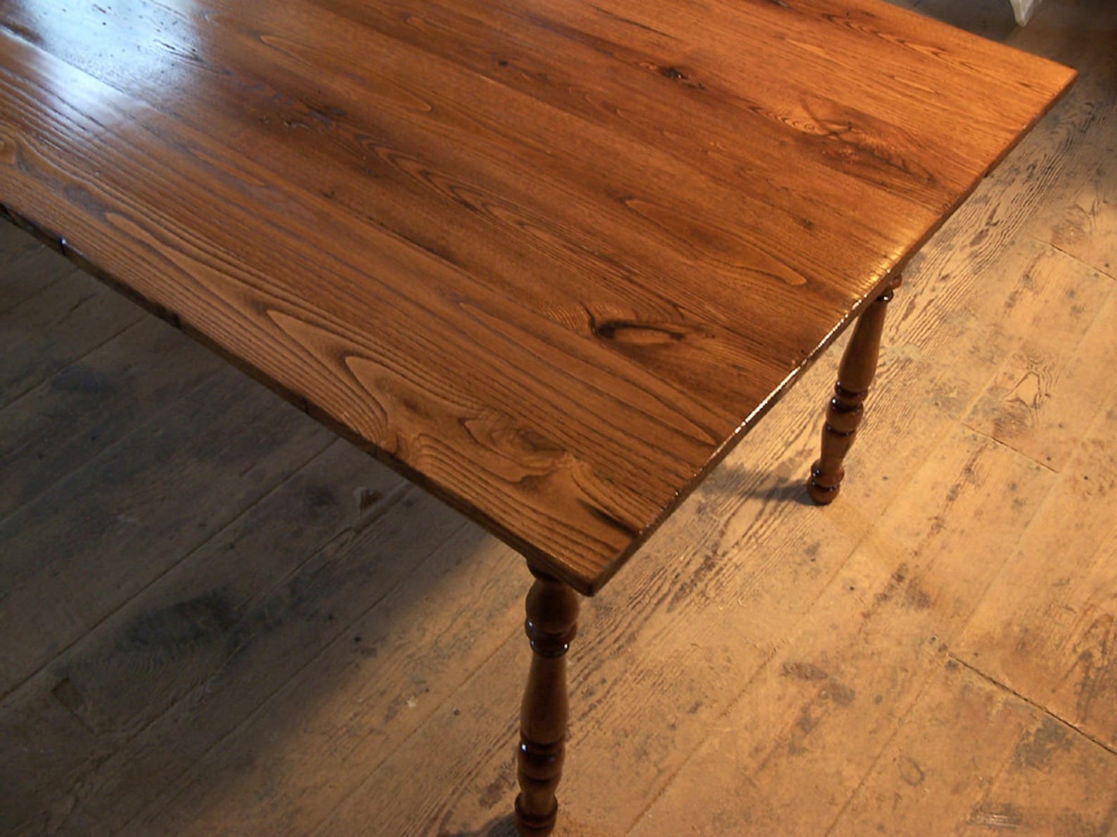 Chestnut Table Farm Table Wormy Chestnut Wood Dining Table - Etsy