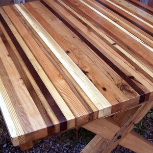 Butcher Block Island Table, Solid Wood Butcher Dining Table, Breakfast ...