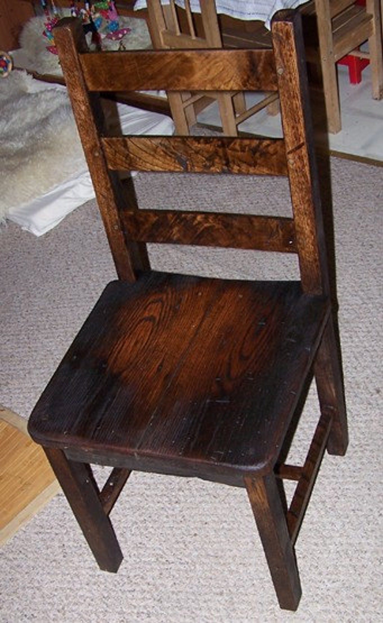 Reclaimed Oak Ladderback Dining Chair, Rustic Farmhouse Kitchen - Etsy