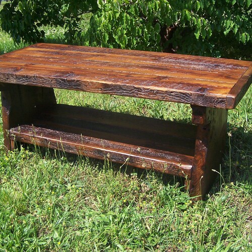 Rustic Coffee Table Farmhouse Coffee Table Solid Wood - Etsy