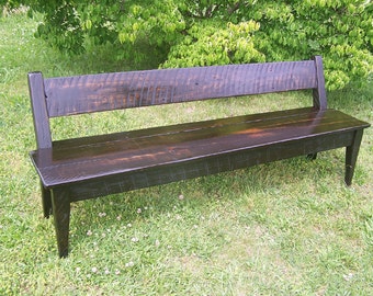 Two Tone Walnut and Beach Wood Farmhouse Bench - Etsy