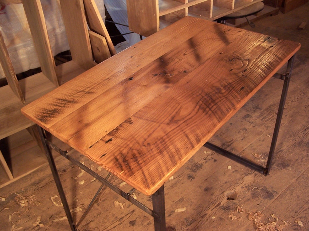 Wood Computer Desk, Industrial Desk, Home Office Desk, Wood Laptop Desk ...