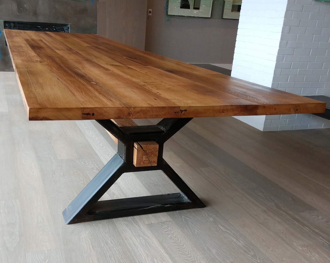 Industrial Metal Table Legs: Custom Made Steel Trestle Legs, DIY ...