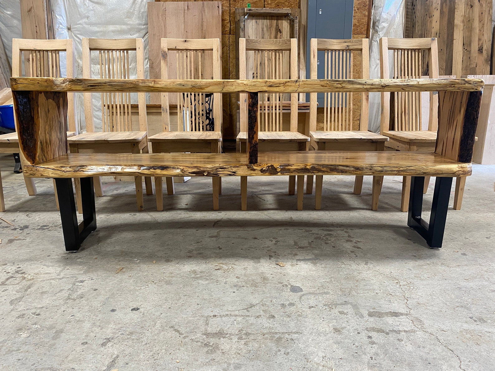 Live Edge Spalted Maple Media Console: Boho TV Stand - Etsy