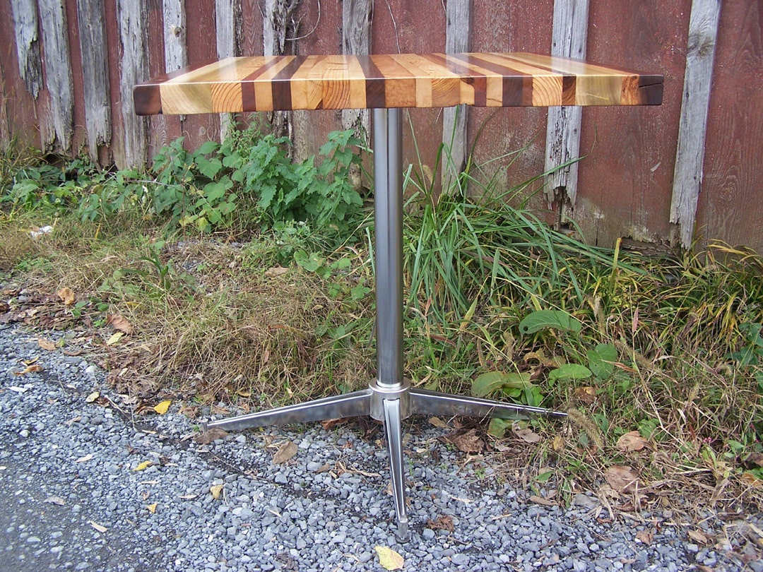 Butcher Block Table, Kitchen Table, Wood Cutting Board Table, Breakfast ...