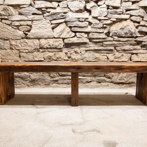 FREE SHIPPING - Timber Bench, Entryway Bench, Hall Bench, Solid Slab ...