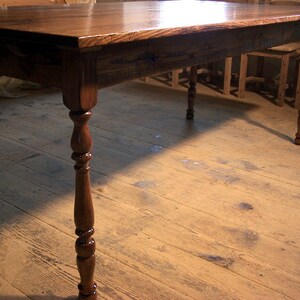 Chestnut Table, Farm Table, Wormy Chestnut, Wood Dining Table ...