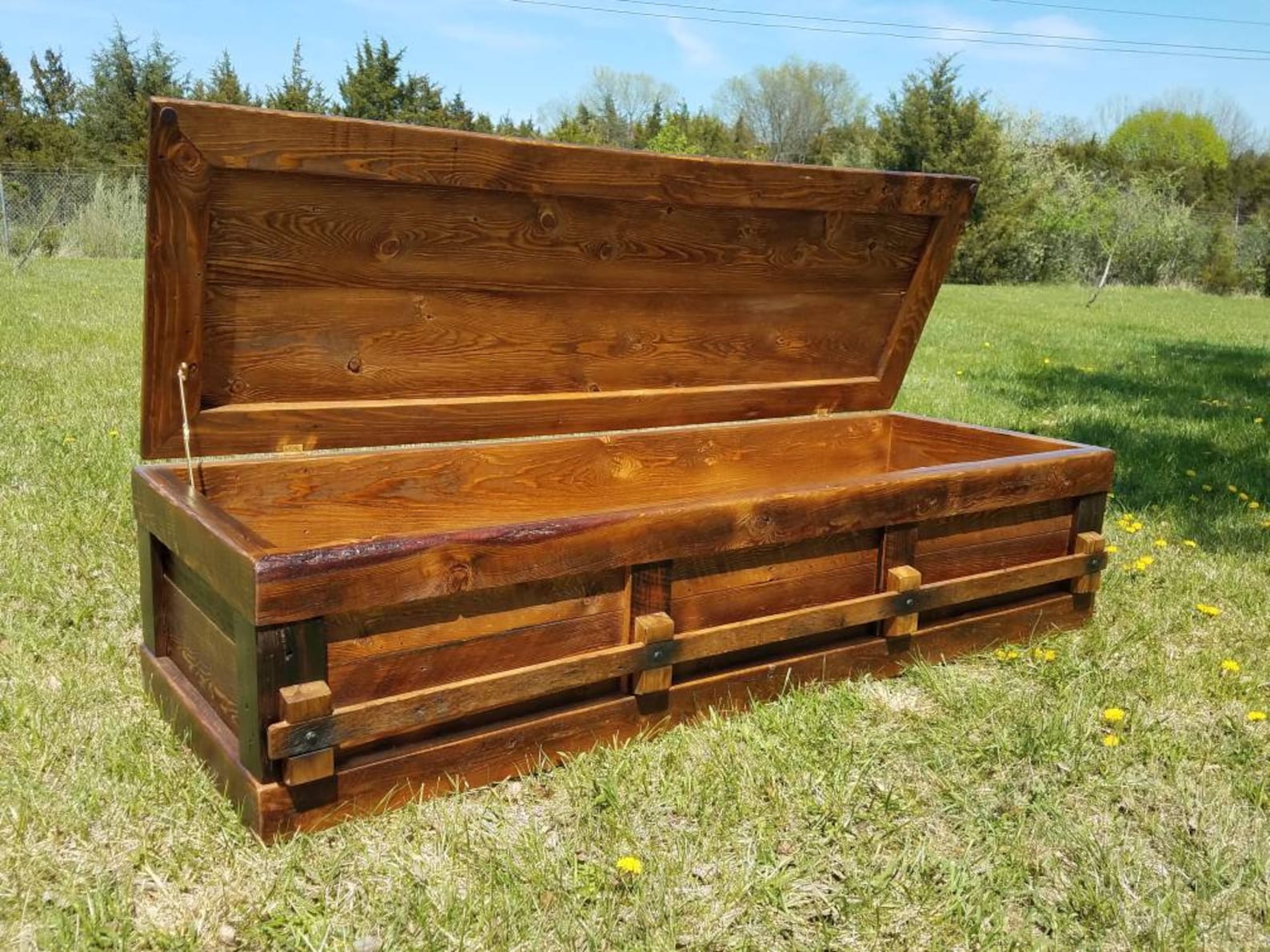 Wood Casket Pine Coffin Custom Casket Cemetery Coffin - Etsy Canada