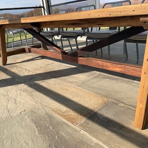 Wood Patio Table, Outdoor Table, Modern Farmhouse Dining Table, Extra ...