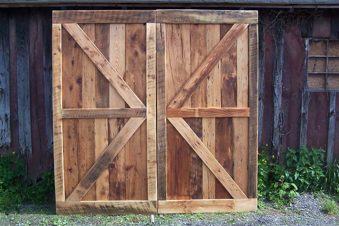 Reclaimed Wood Sliding Barn Door: Antique Pine, Rustic Style - Etsy