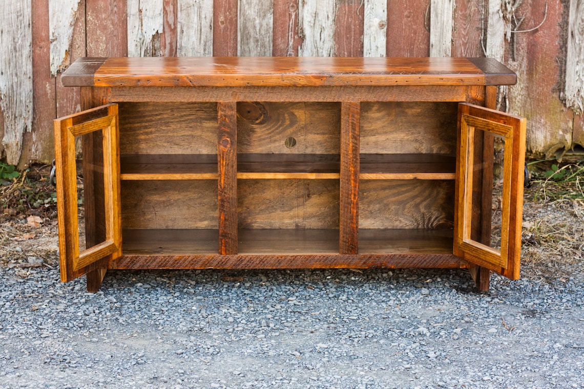Antique Heart Pine Media Console: Mission Style TV Stand - Etsy