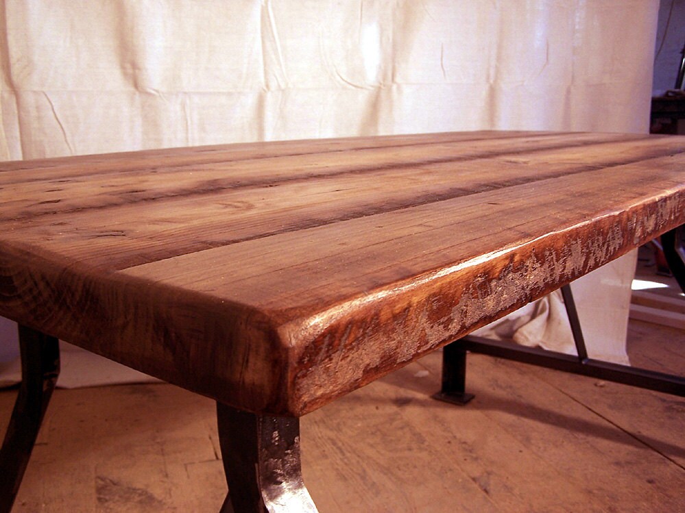 Wood Work Table Industrial Table Reclaimed Wood Table Wood - Etsy