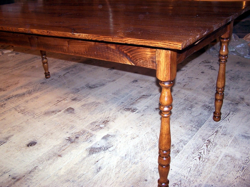 Chestnut Table Farm Table Wormy Chestnut Wood Dining Table - Etsy