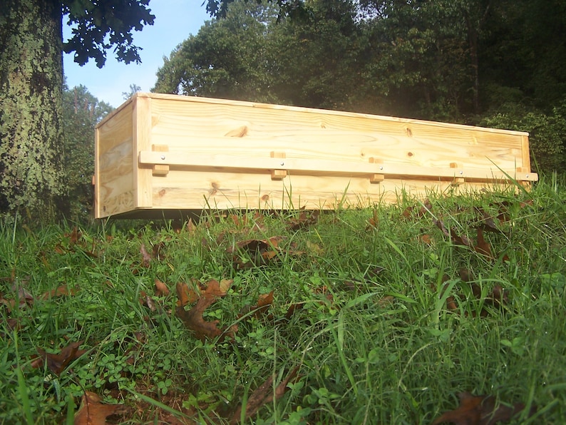 Handmade Solid Pine Casket: Simple Wood Coffin - Etsy