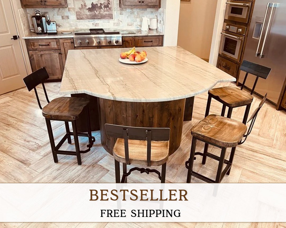 Extra Large Scooped Seat Industrial Bar Stools, Counter Stools: Custom ...
