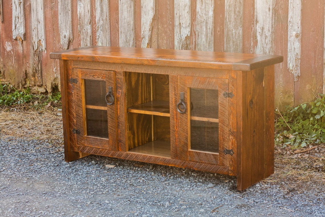 Antique Heart Pine Media Console: Mission Style TV Stand - Etsy
