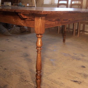 Chestnut Table, Farm Table, Wormy Chestnut, Wood Dining Table ...