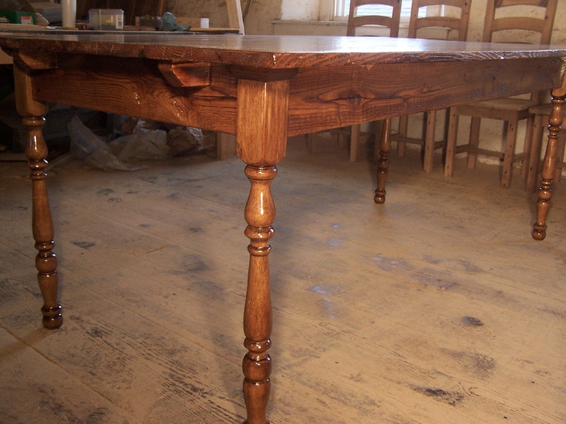 Chestnut Table Farm Table Wormy Chestnut Wood Dining Table - Etsy