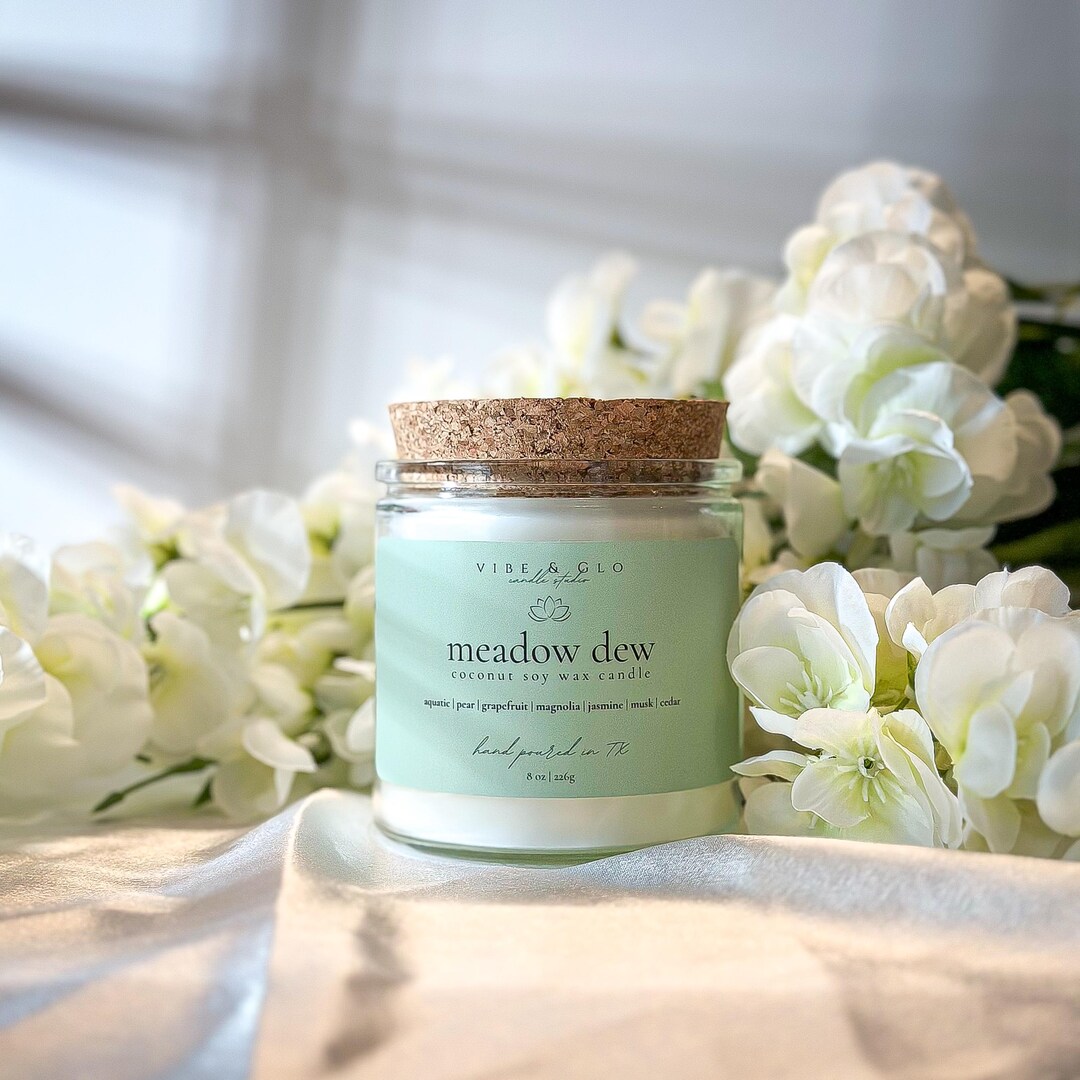 Meadow Dew Coconut Soy Wood Wick Candle | Spring Candle | Beautiful Jar ...