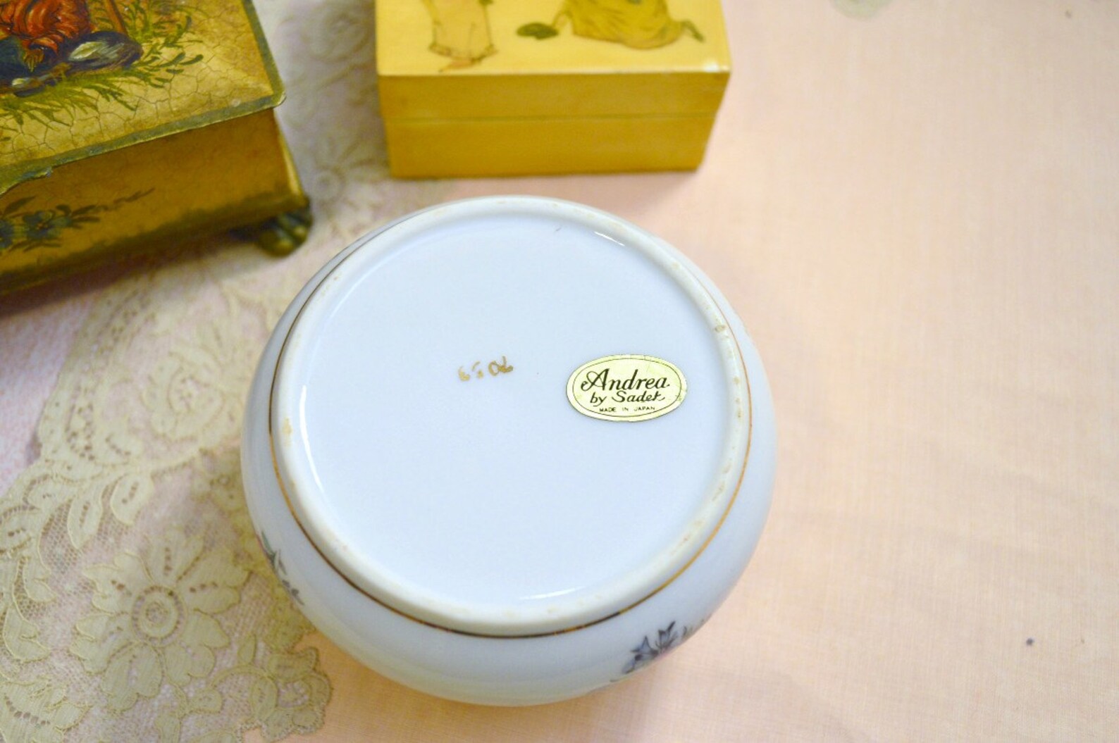 Victorian Lovers Jewelry Casket ~ Vintage Romantic Couples Hand Painted ...