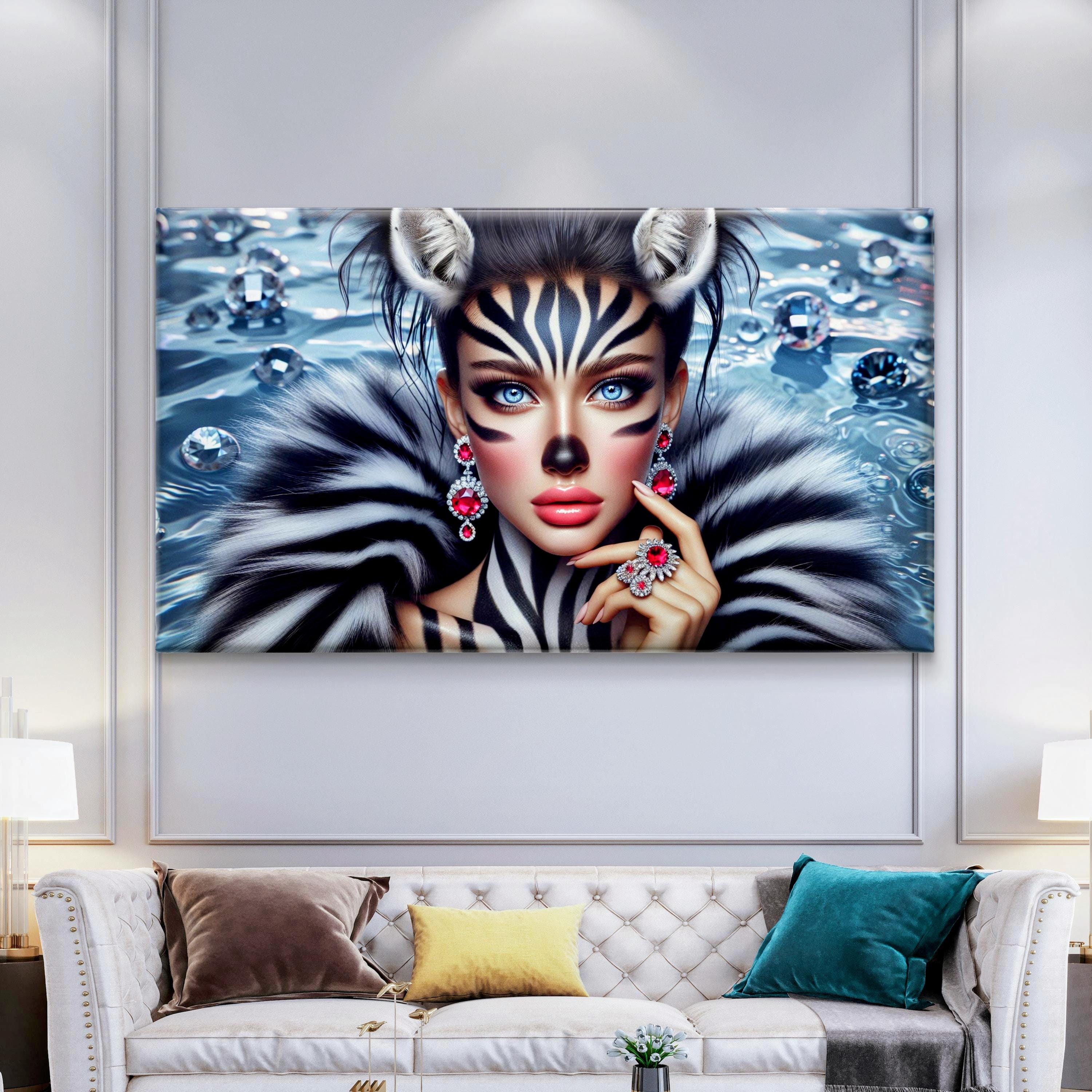 Gorgeous Zebra Goddesses (5 Piece Collection) Digital Bundle Artwork - Etsy