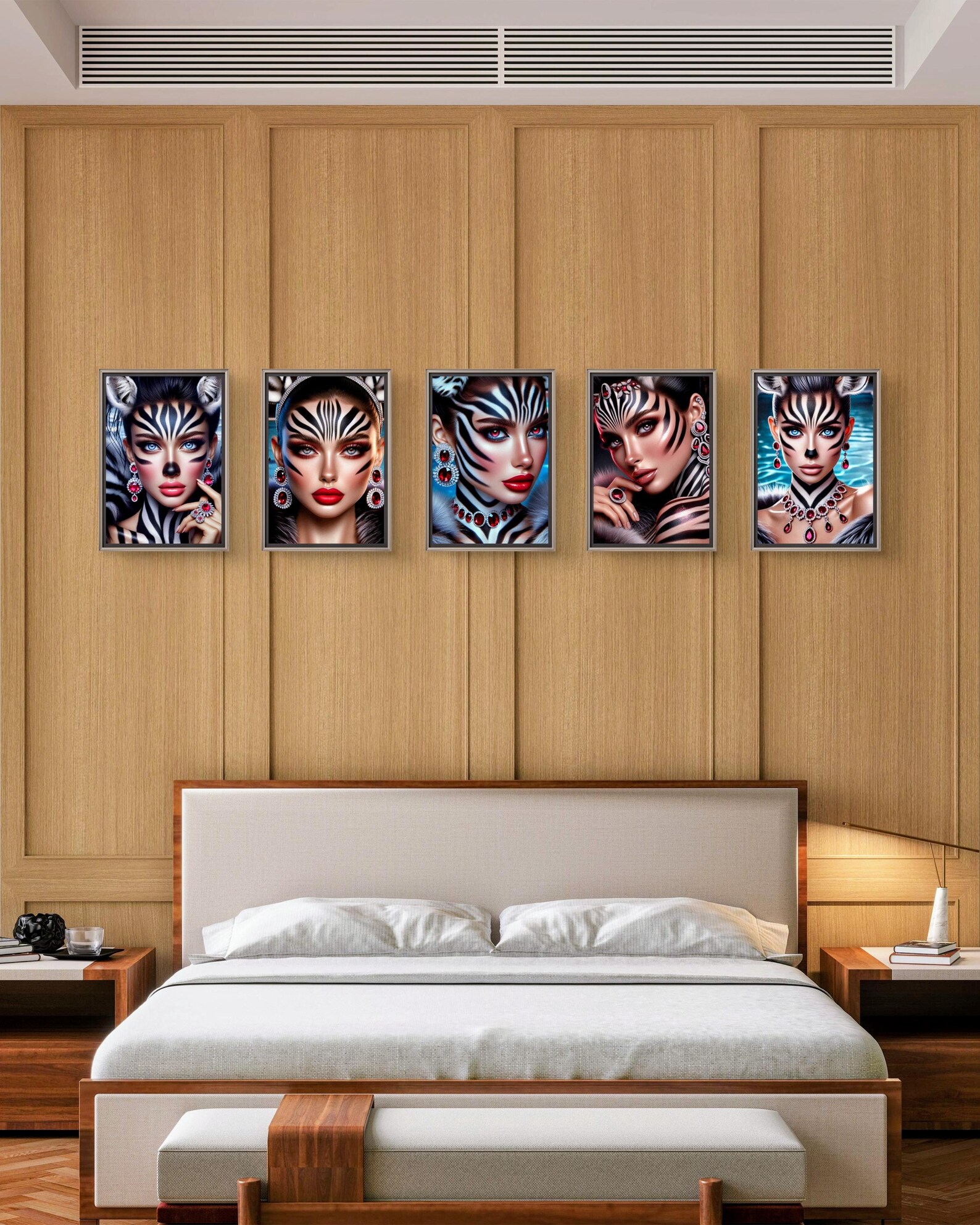 Gorgeous Zebra Goddesses (5 Piece Collection) Digital Bundle Artwork - Etsy