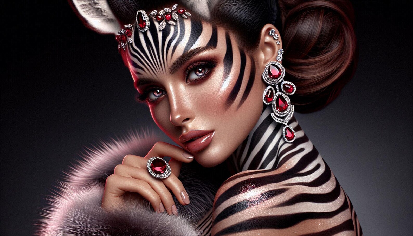 Gorgeous Zebra Goddesses (5 Piece Collection) Digital Bundle Artwork - Etsy