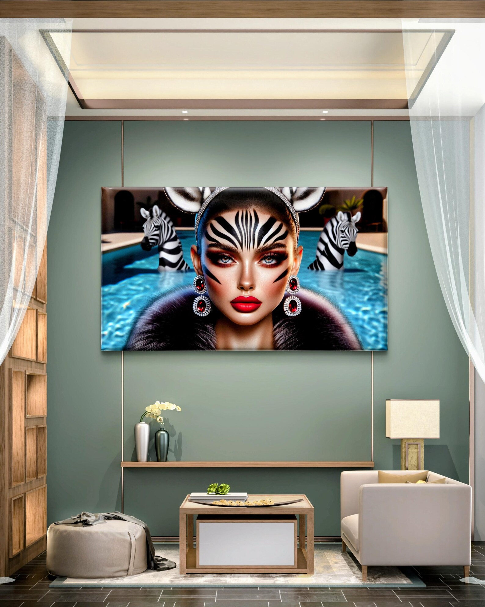 Gorgeous Zebra Goddesses (5 Piece Collection) Digital Bundle Artwork - Etsy