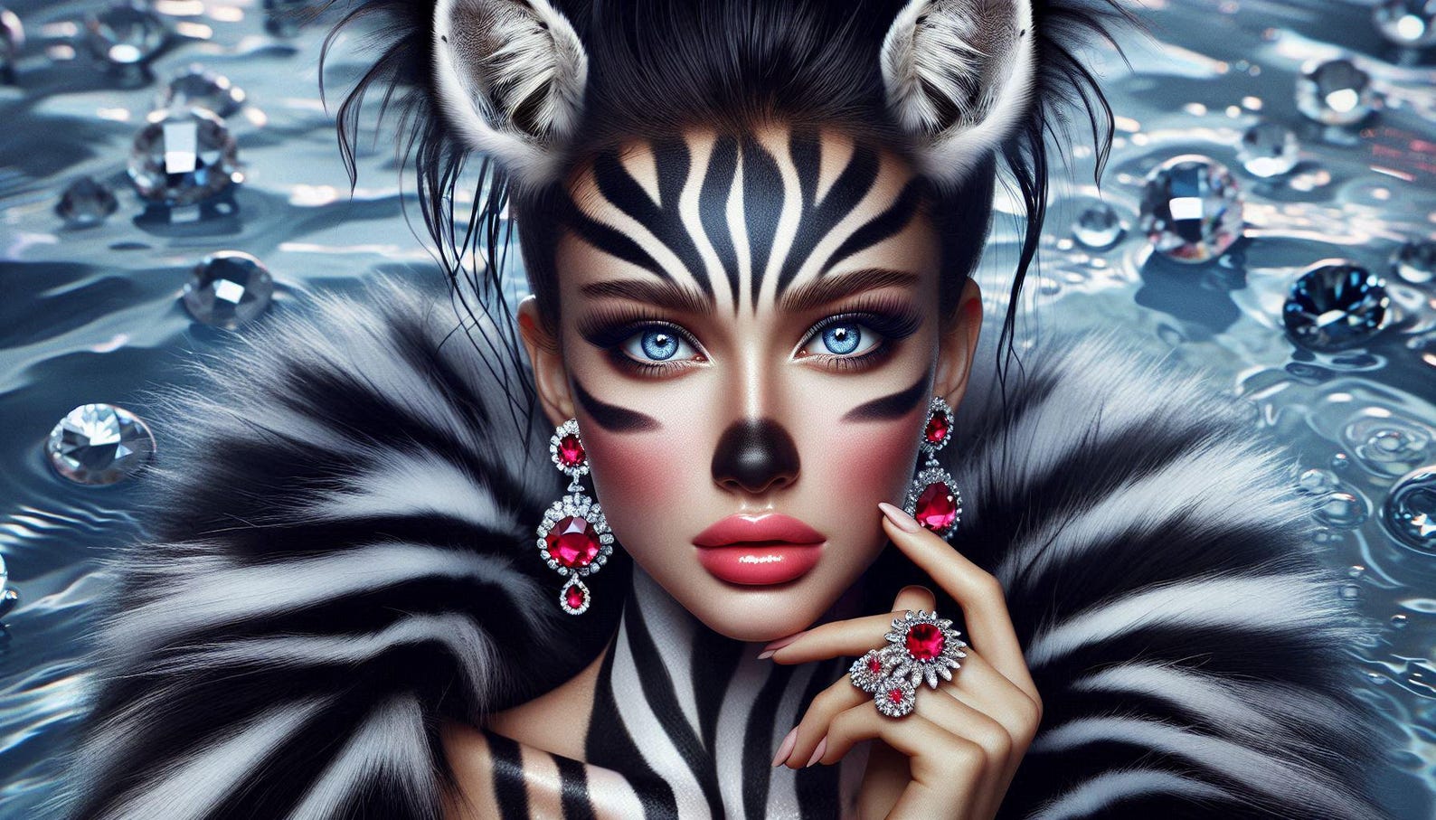 Gorgeous Zebra Goddesses (5 Piece Collection) Digital Bundle Artwork - Etsy