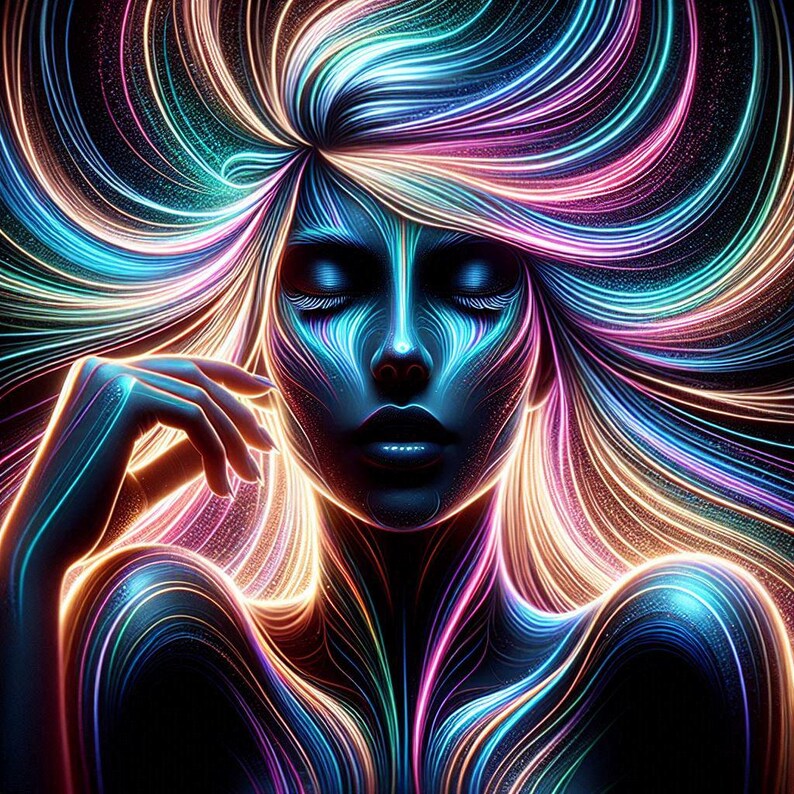 Gorgeous Neon Digital Artwork (collection of 5 Pieces) Bundle - Etsy