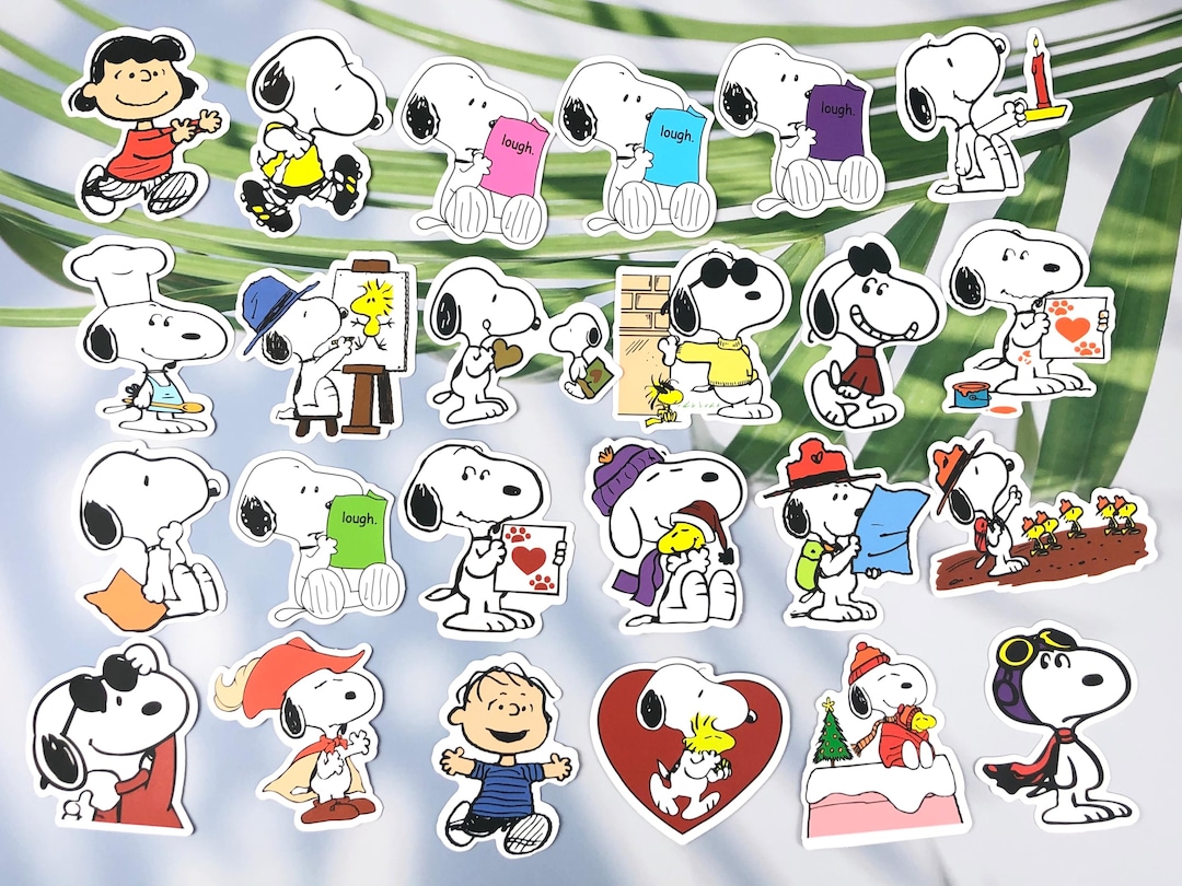 50 Peanuts Snoopy Stickers charlie Brown Stickers Snoopy Sticker Pack ...