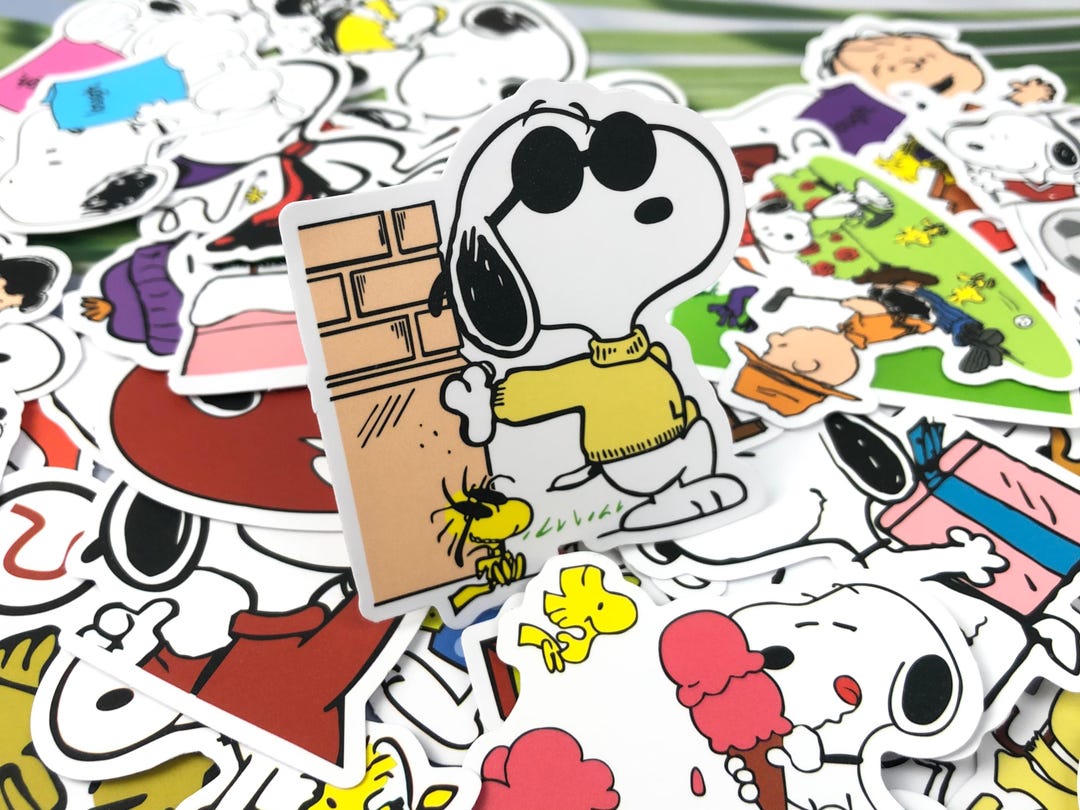 50 Peanuts Snoopy Stickers charlie Brown Stickers Snoopy Sticker Pack ...