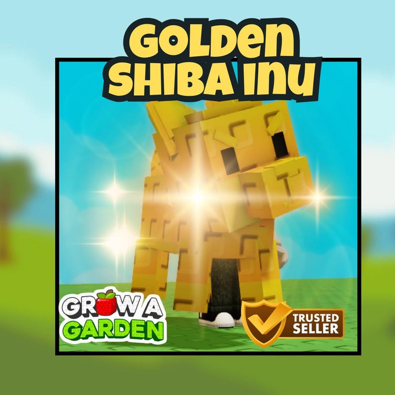 Golden Shiba Inu Grow a Garden - Mutation - Etsy