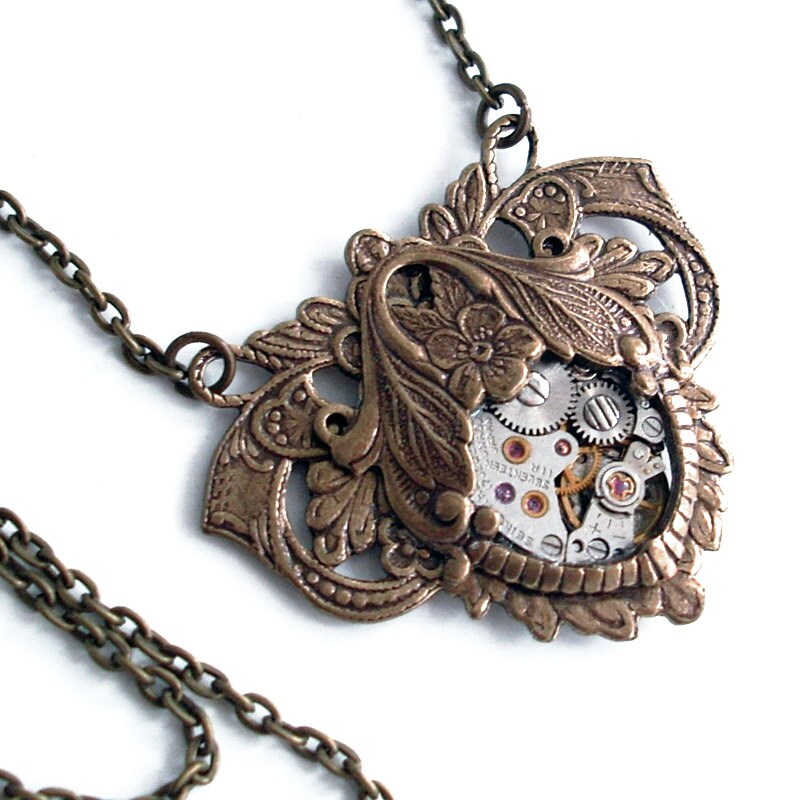Elegant Steampunk Steampunk Necklace Handmade Jewelry | Etsy