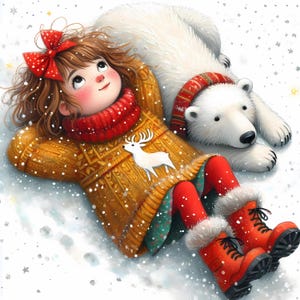 Whimsical Polar Bear Clipart 10 High Res Watercolor Jpgs for Junk ...