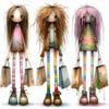Whimsical Little Girls Clipart 10 High Res Watercolor Jpgs for Junk ...