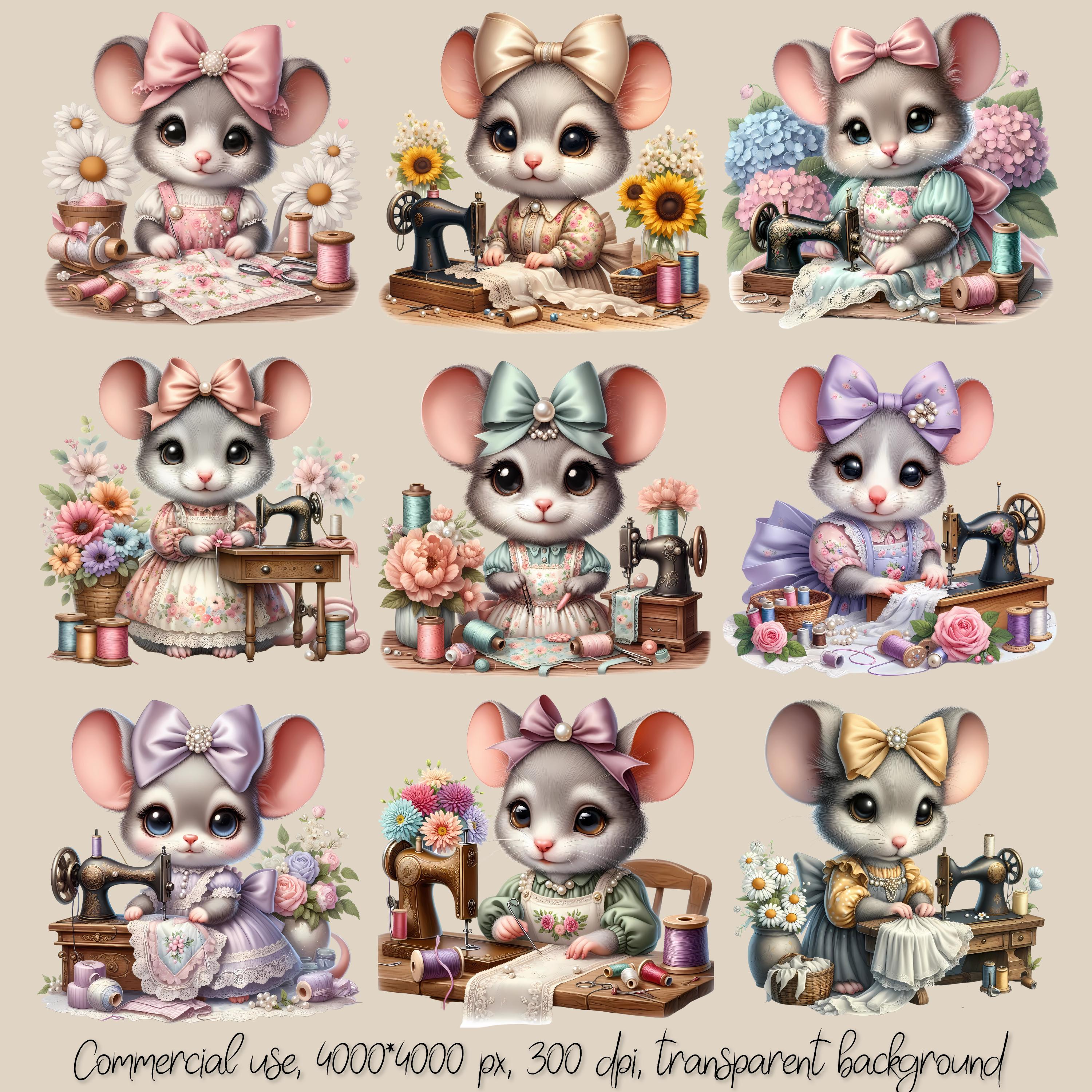 Sewing Mouse Clipart Mouse at Sewing Machine Mouse Seamstress Png Mouse ...