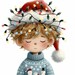 Quirky Christmas Boy With Christmas Wreath Clipart 10 High Res ...