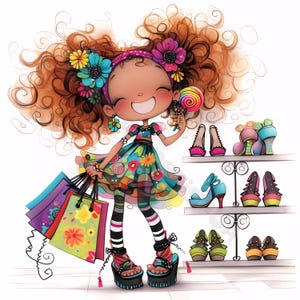 Quirky Shoe Lover Clipart 10 High Res Watercolor Jpgs for Junk Journals ...