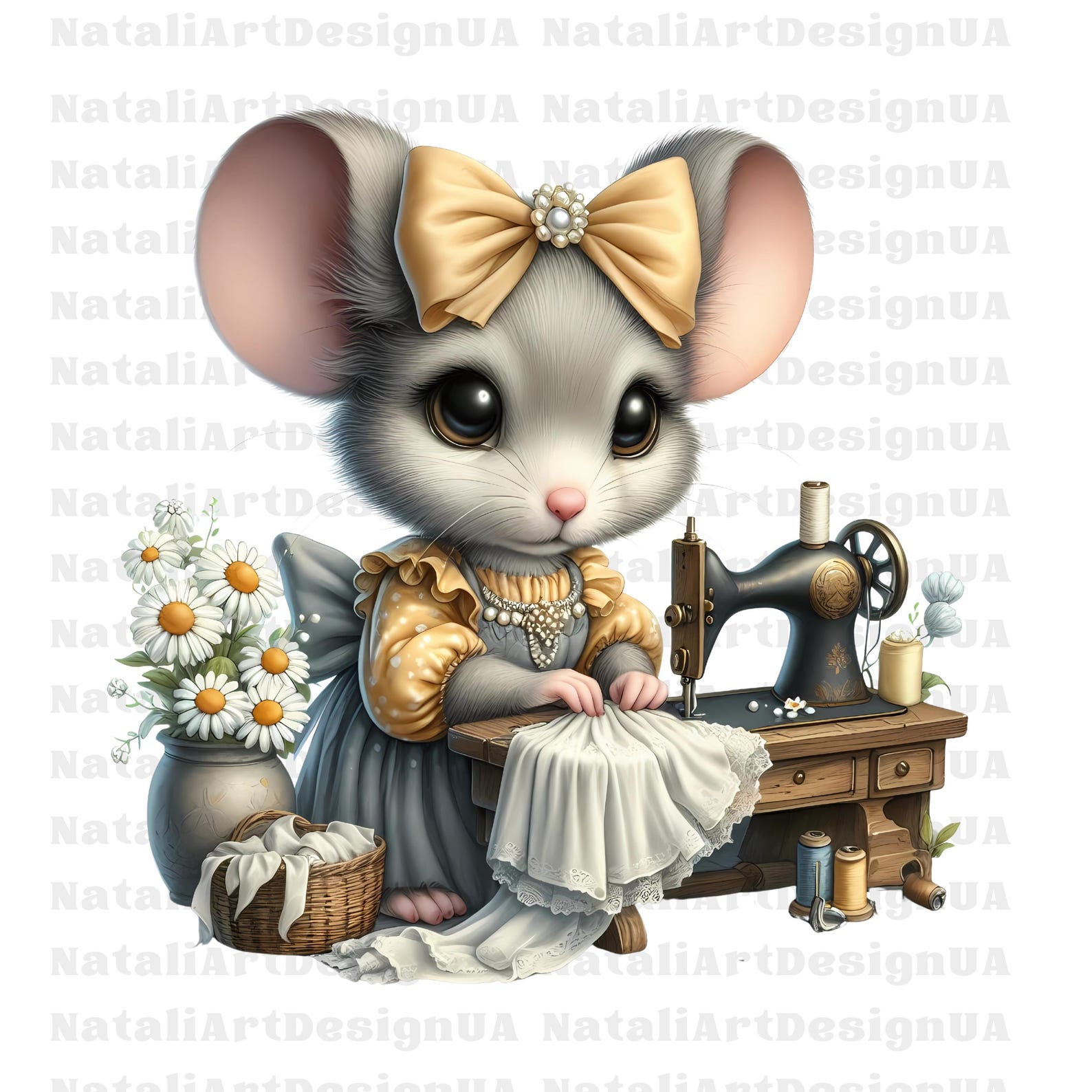 Sewing Mouse Clipart Mouse at Sewing Machine Mouse Seamstress Png Mouse ...