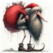 Grumpy Santa Clipart 10 High Res Watercolor Jpgs for Junk Journals ...
