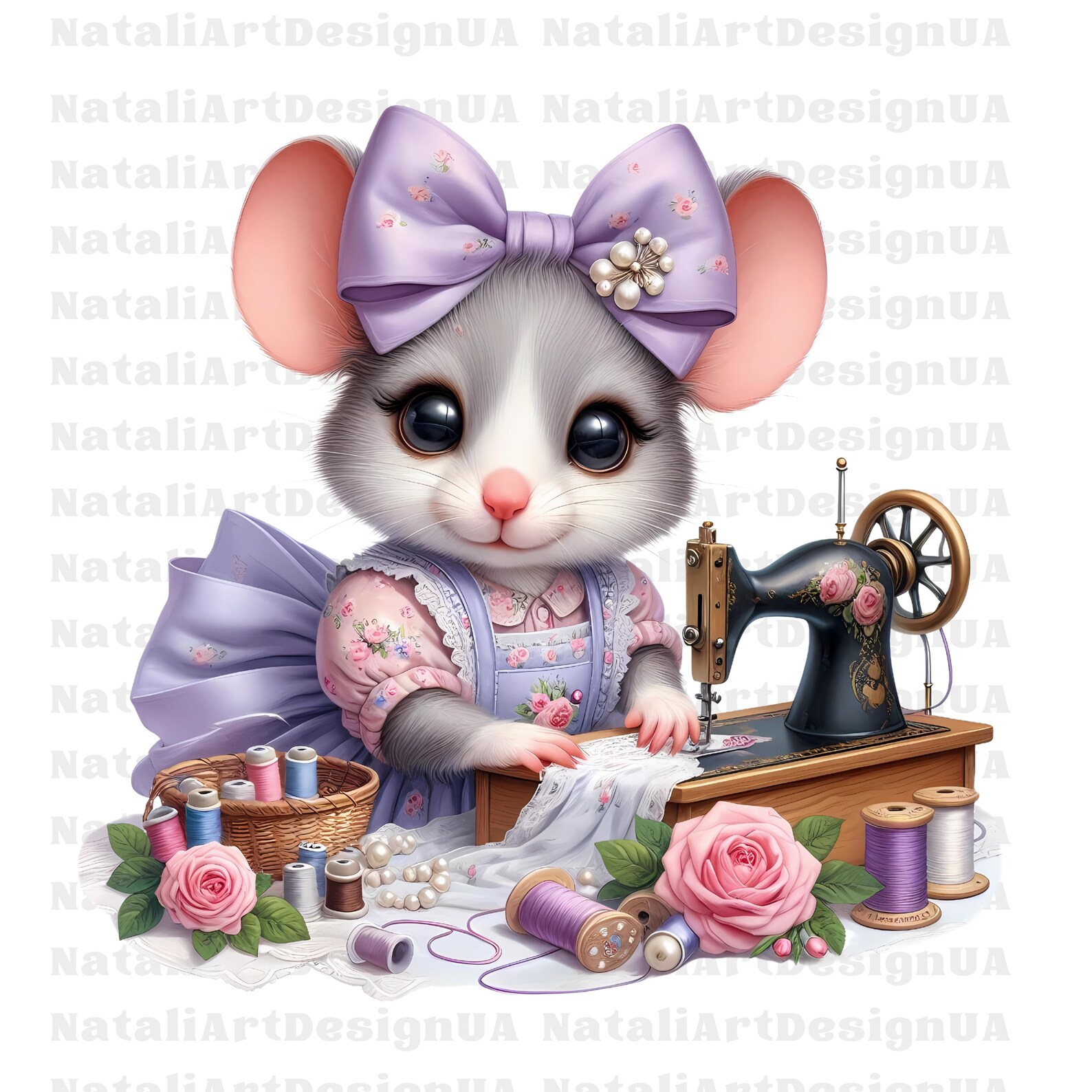 Sewing Mouse Clipart Mouse at Sewing Machine Mouse Seamstress Png Mouse ...