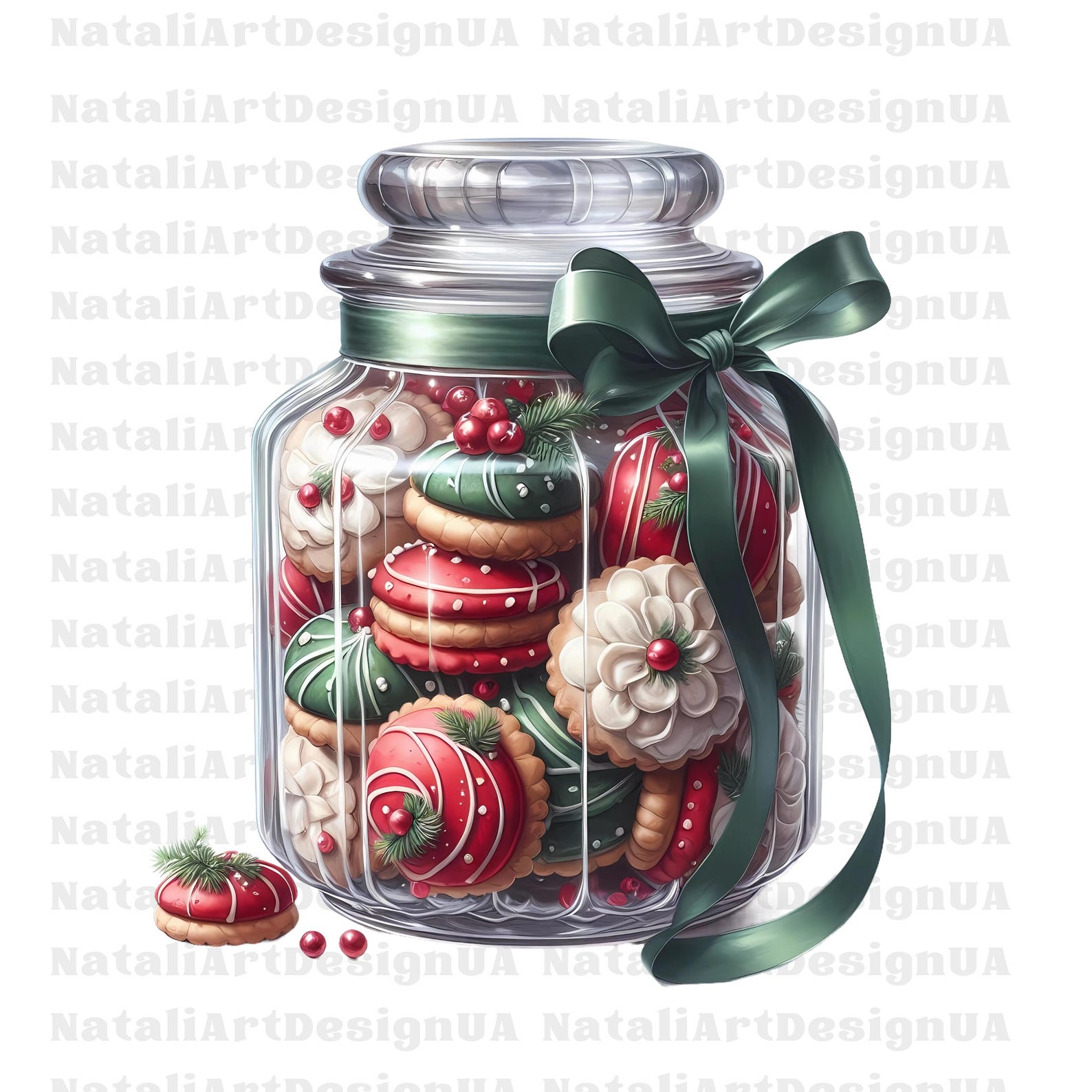 Christmas Cookie Clipart Christmas Cookies in Jar Holiday Cookie Png ...